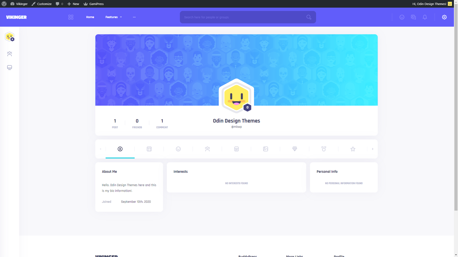 Profile Fields – Vikinger – BuddyPress and GamiPress Social Community